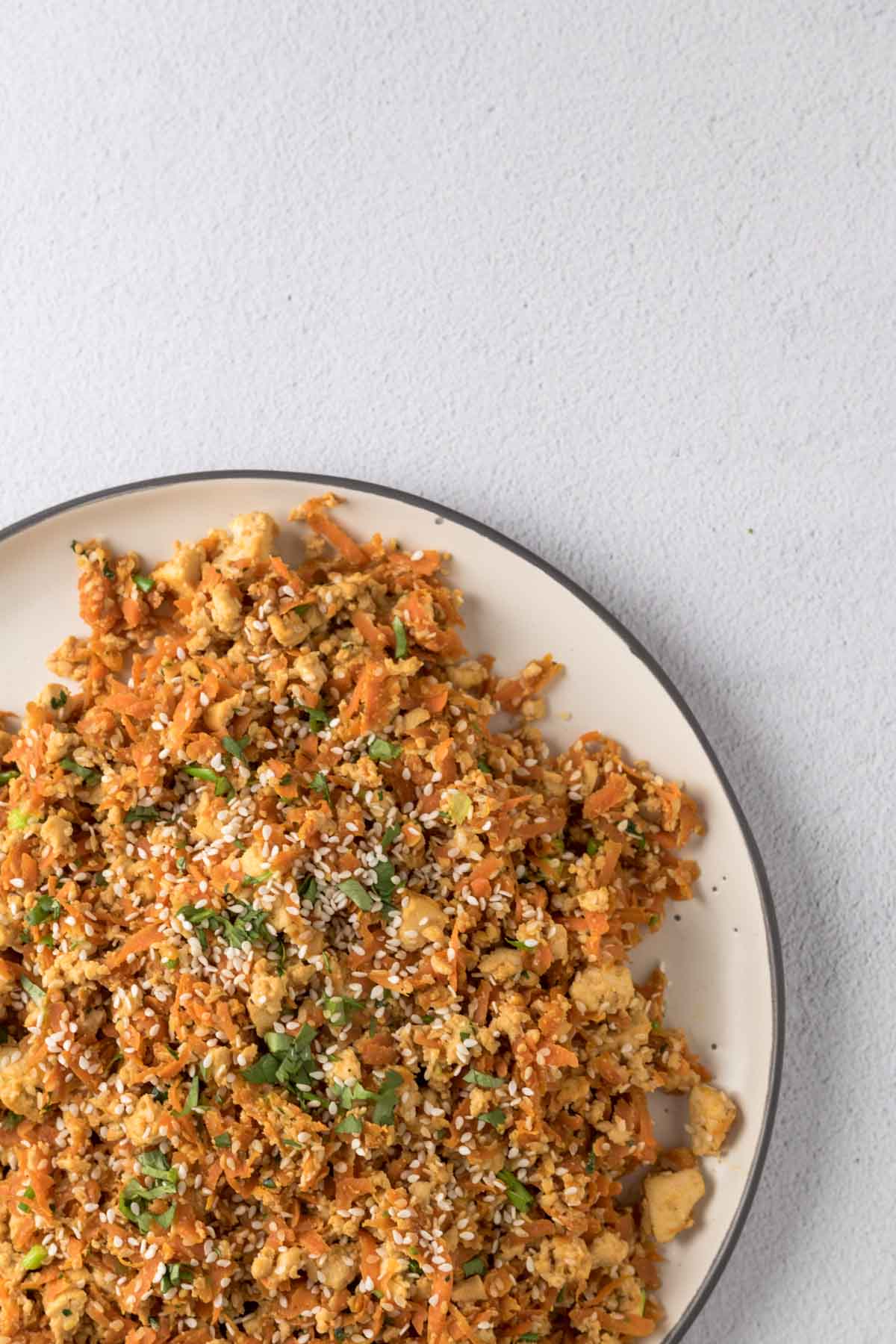 Simple Tofu Scramble with Carrots | The In Fine Balance Food Blog