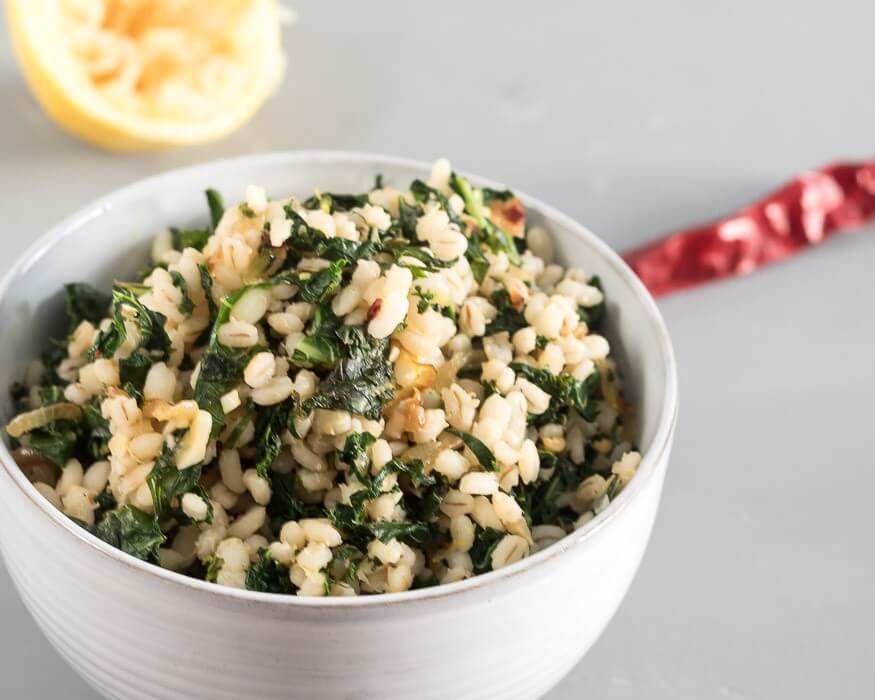 Barley with Lemon and Kale | The In Fine Balance Food Blog