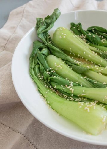Easy Steamed Baby Bok Choy | The In Fine Balance Food Blog