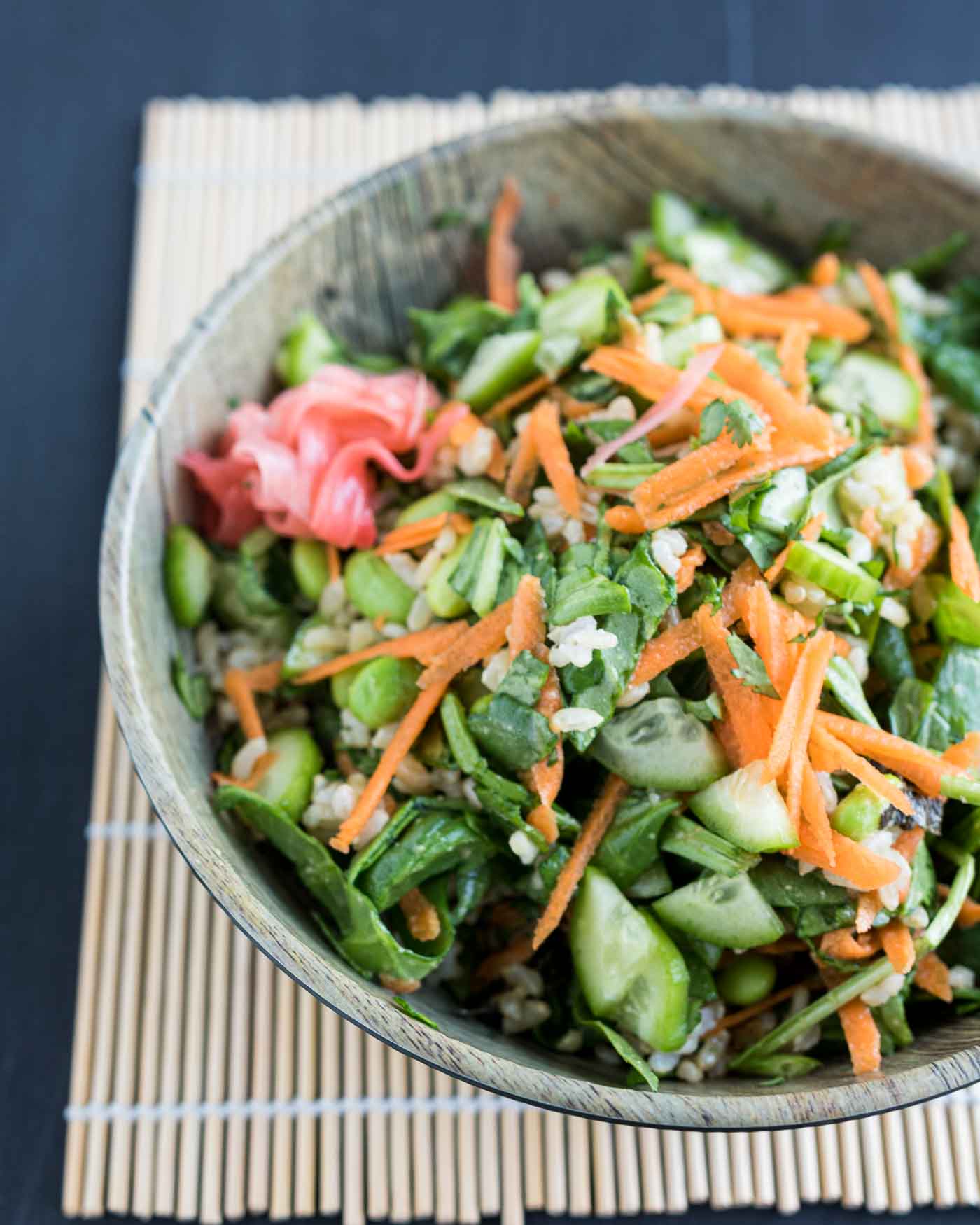 Sushi Salad with Sweet Miso Dressing | The In Fine Balance Food Blog