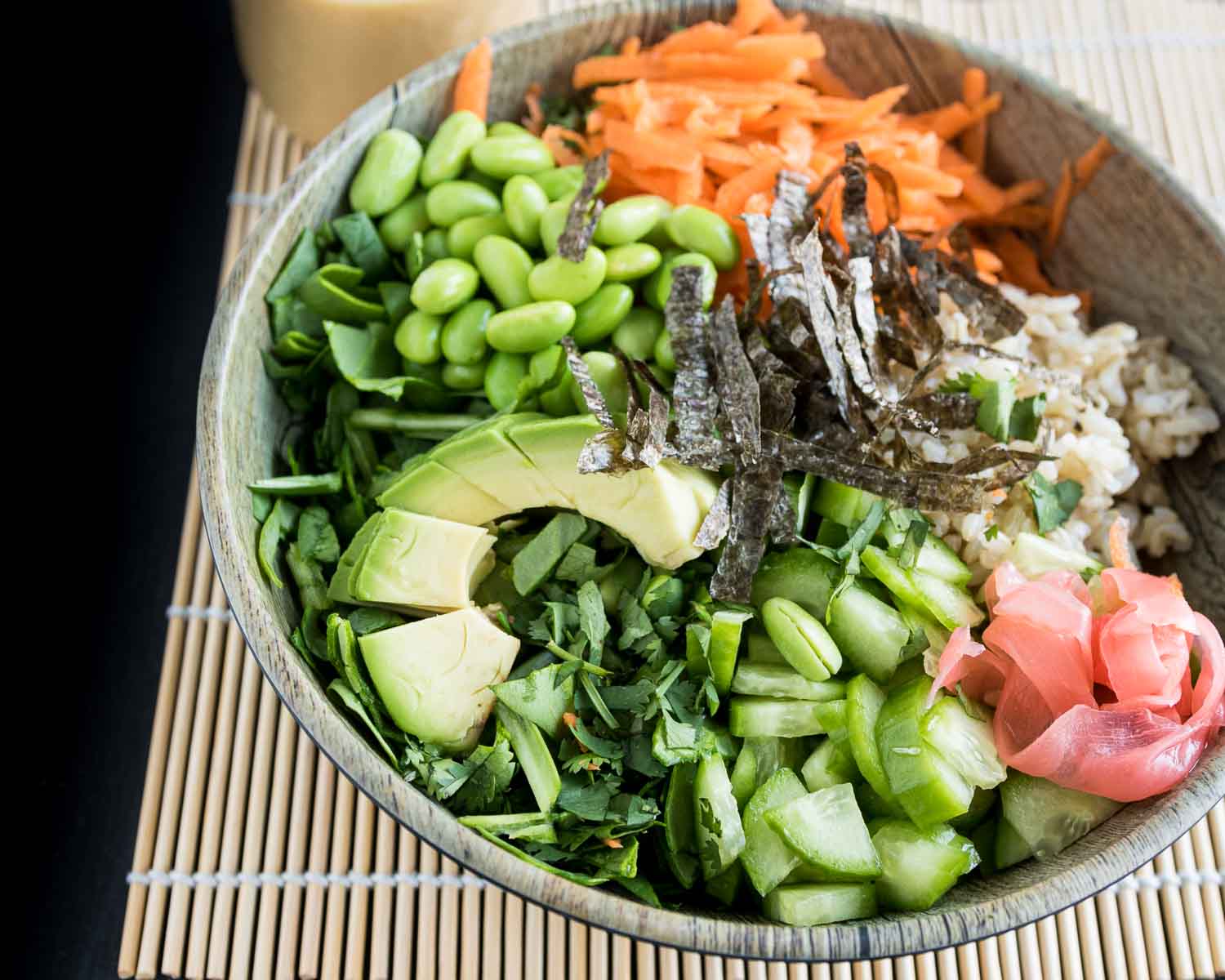 Sushi Salad with Sweet Miso Dressing | The In Fine Balance Food Blog