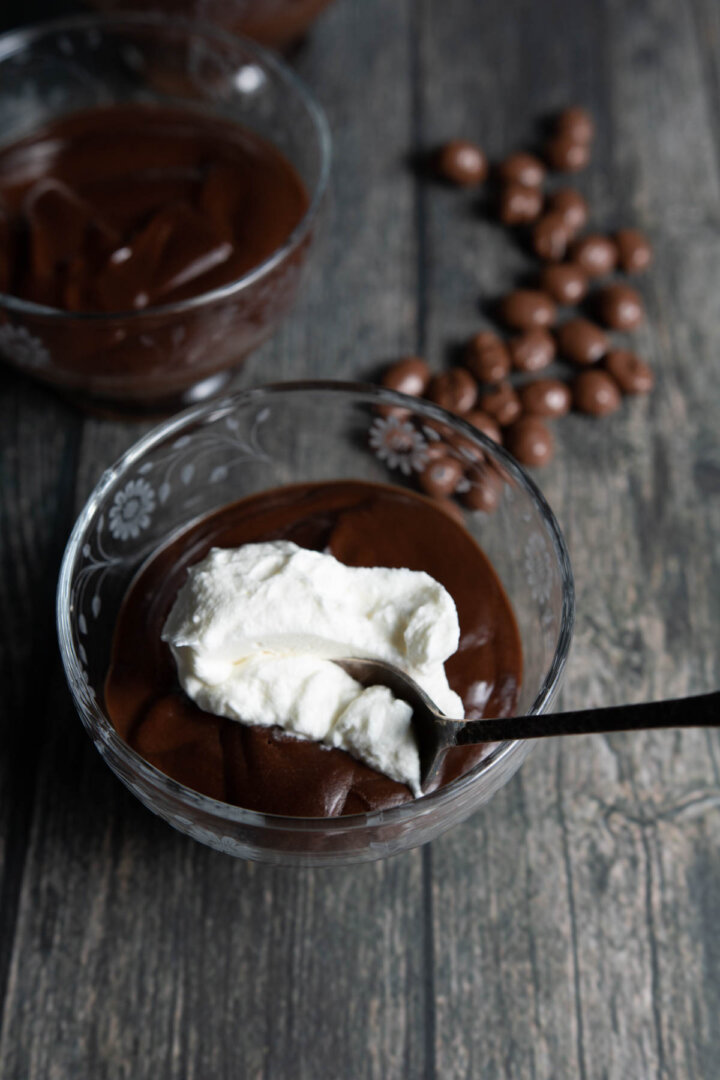 Dark Chocolate Pots de Creme with Espresso | The In Fine Balance Food Blog